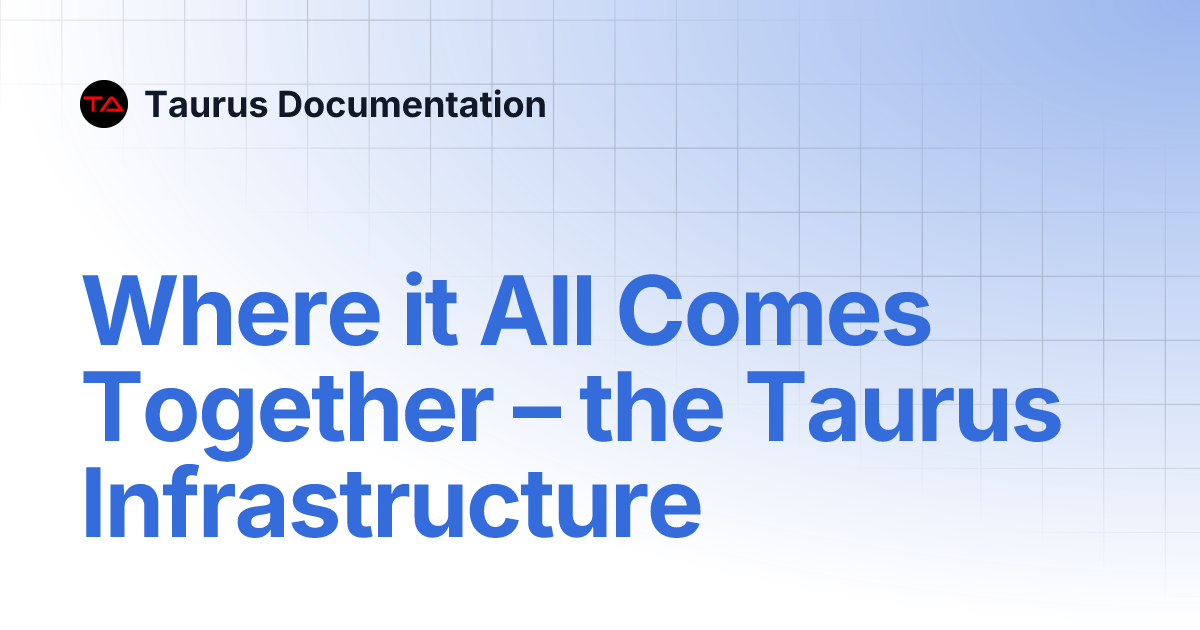 Where it All Comes Together – the Taurus Infrastructure | Taurus Documentation